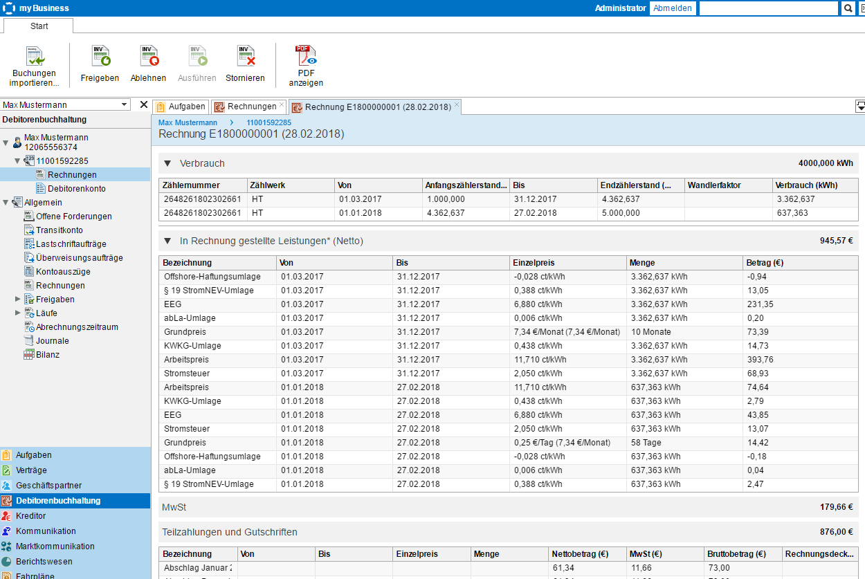 Debitorenbuchhaltung | Produktdokumentation